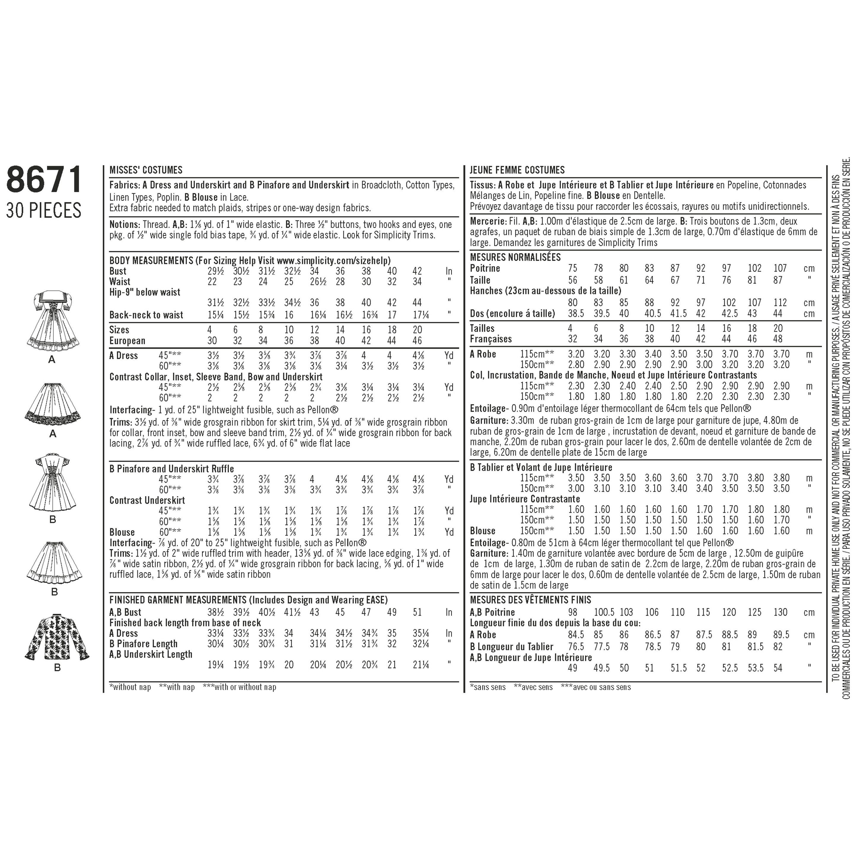 Simplicity 8671 – Jenny Stitches Fabrics